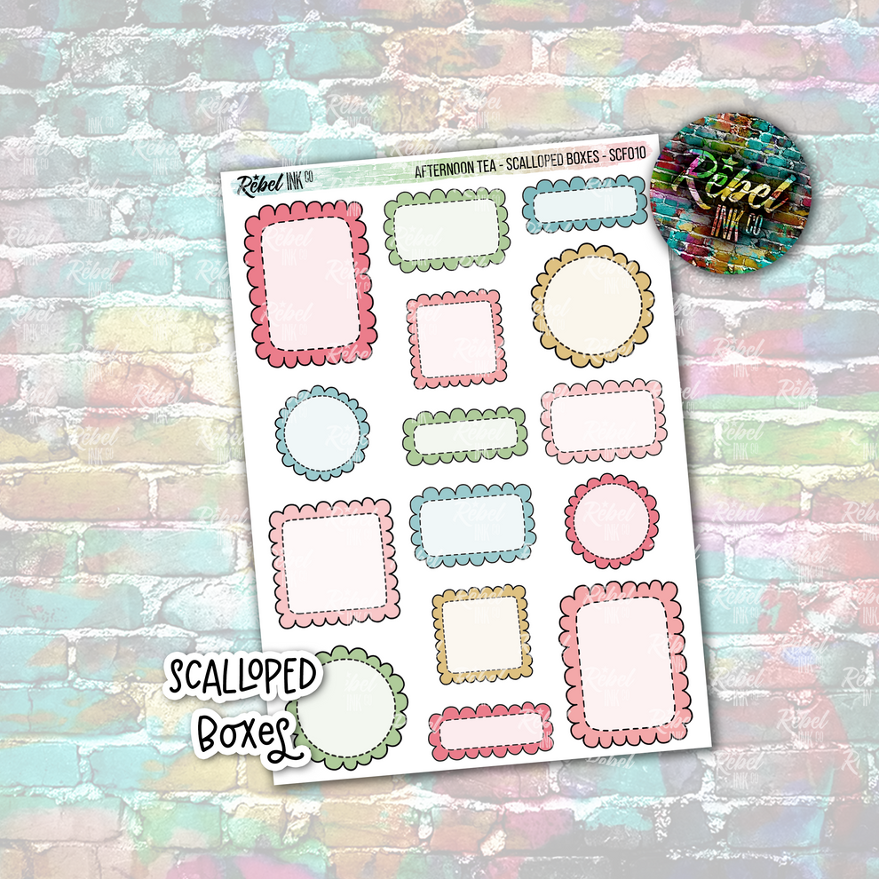 Afternoon Tea - Scalloped Boxes Mixed Large – rebelinkco